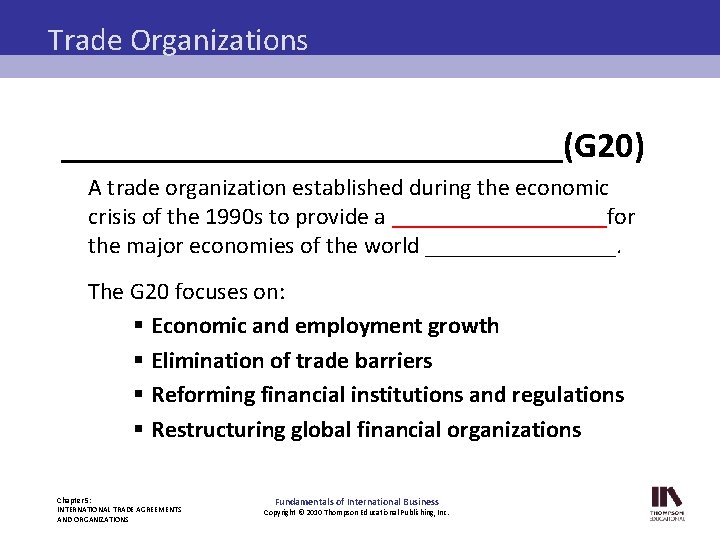 Unit 2 Overview BUSINESS FUNDAMENTALS Chapter 5 Trade