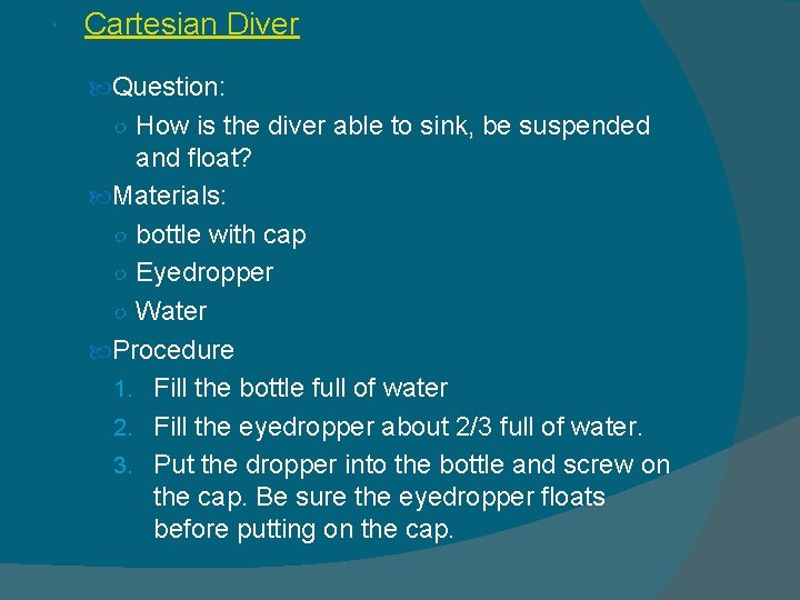 TECHNOLOGIES BASED ON THE PROPERTIES OF FLUIDS Technologies