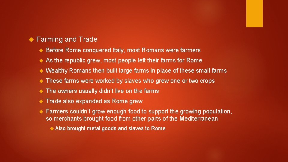 The Roman Republic SECTION 3 THE LATE REPUBLIC