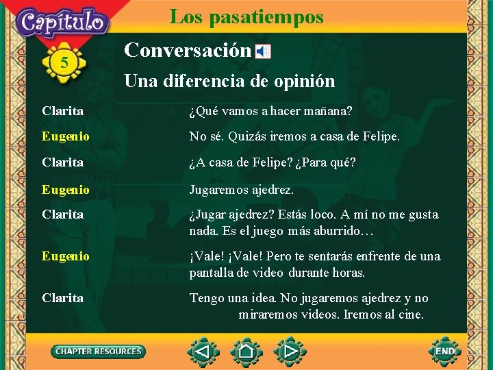 Los pasatiempos 5 Futuro de los verbos regulares