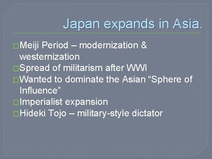 The Second World War Chapter 22 Global Tension