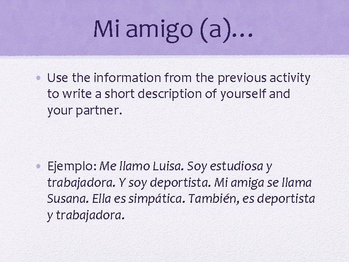 Spanish I 1 B Day 30 Charades Eres