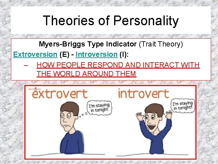 Personality Psychology Theories of Personality MyersBriggs Type Indicator