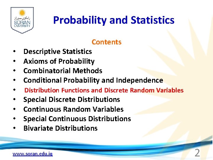 Probability and Statistics Random Variables Distribution Functions Discrete