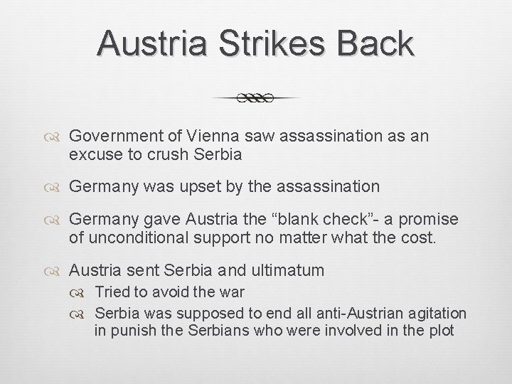 World War I Path to War First Balkan