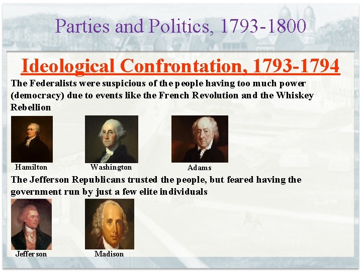 CHAPTER 7 Launching the New Republic 1788 1800
