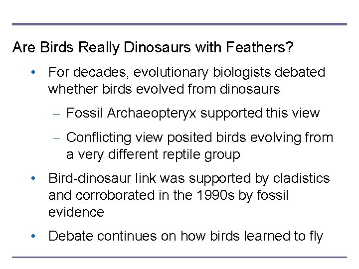 Chapter 15 Tracing Evolutionary History Are Birds Really