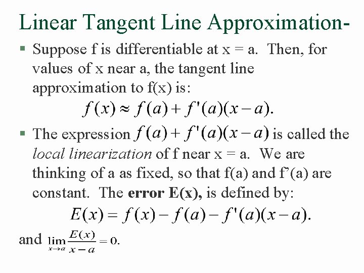 Calculus HughsHallett Chap 4 Joel Baumeyer FSC Christian