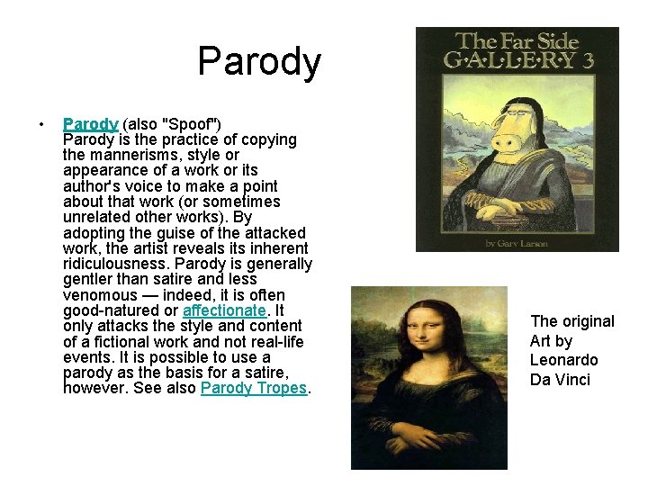Subgenres of Literature Satire Parody Allegory and Pastoral