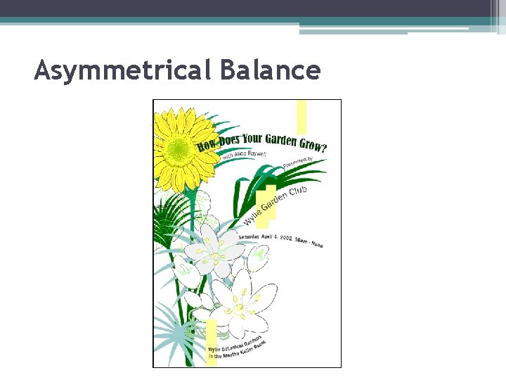 Designing Theory The Three Design Basic Balances Symmetrical
