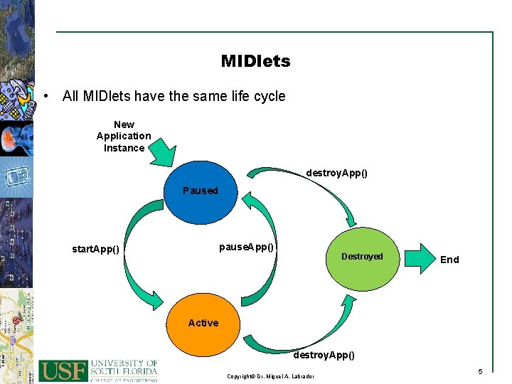 Developing MIDlets Dr Miguel A Labrador Department of
