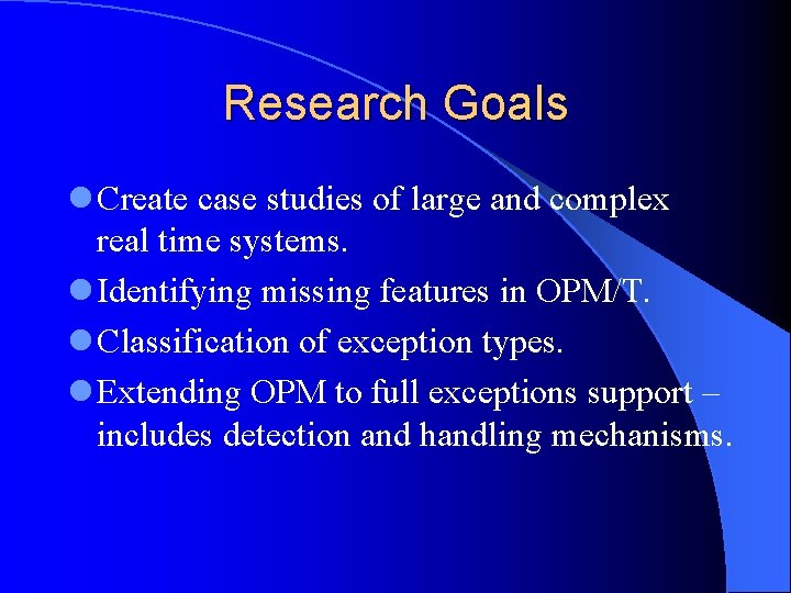 Modeling Exceptions in Real Time Systems through ObjectProcess