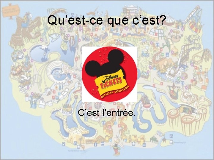 Bienvenue au parc dattractions Welcome to theme park