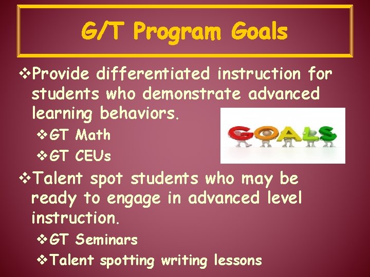 Try the cards on the table ELEMENTARY GIFTED