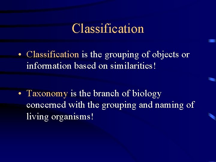 Chapter 14 Classification Biology Program Hamilton High School