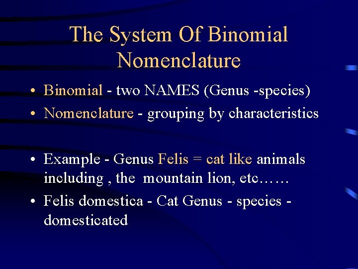 Chapter 14 Classification Biology Program Hamilton High School
