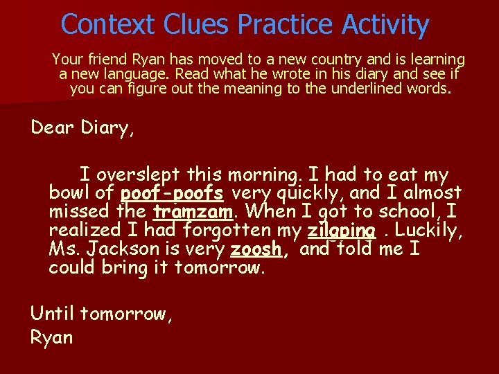 Context Clues You be the Detective by Mrs