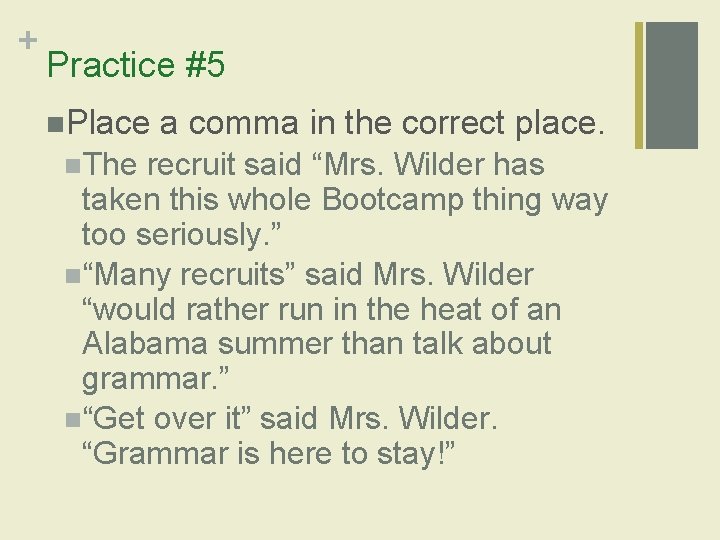 Grammar Bootcamp Commas Rule Number 1 n Use