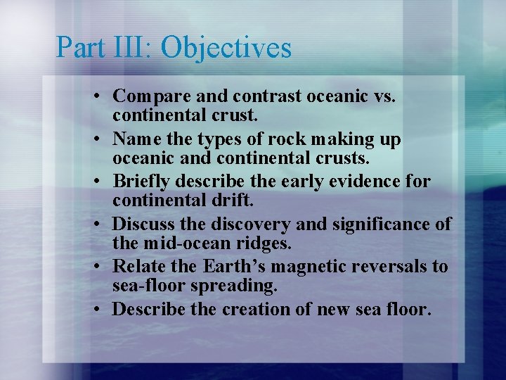 Chapter 2 The Sea Floor Marine Biology Mr