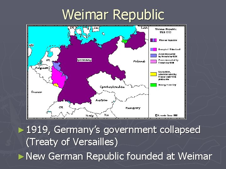 Global Depression Treaty of Versailles France wanted to