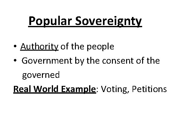 The Constitution The Rule Book 7 Major principles