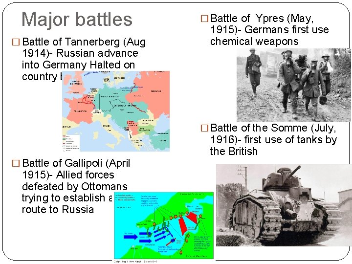 U S Enters World War 1 Major battles