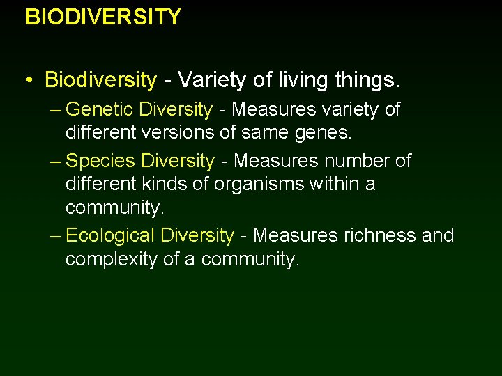 Chapter 11 Biodiversity Conservation 11 1 What Is