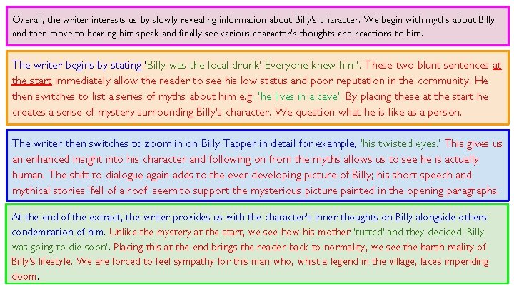 How are Characters Brought to Life QUESTION 1