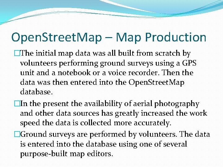 Slippy Maps Visualizing maps on the web What