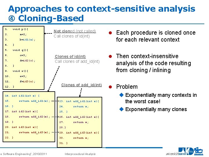 ROOTS Interprocedural Analysis Aleksandra Biresev s 6 albirecs