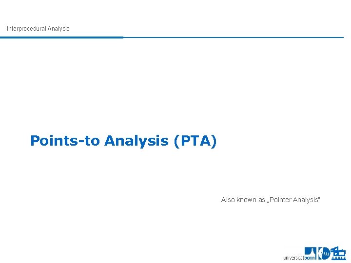 ROOTS Interprocedural Analysis Aleksandra Biresev s 6 albirecs