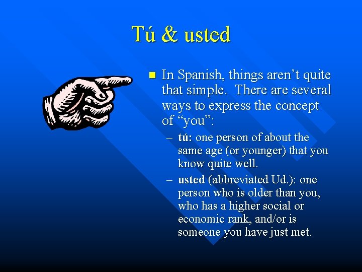 Subject pronouns n In this presentation were going