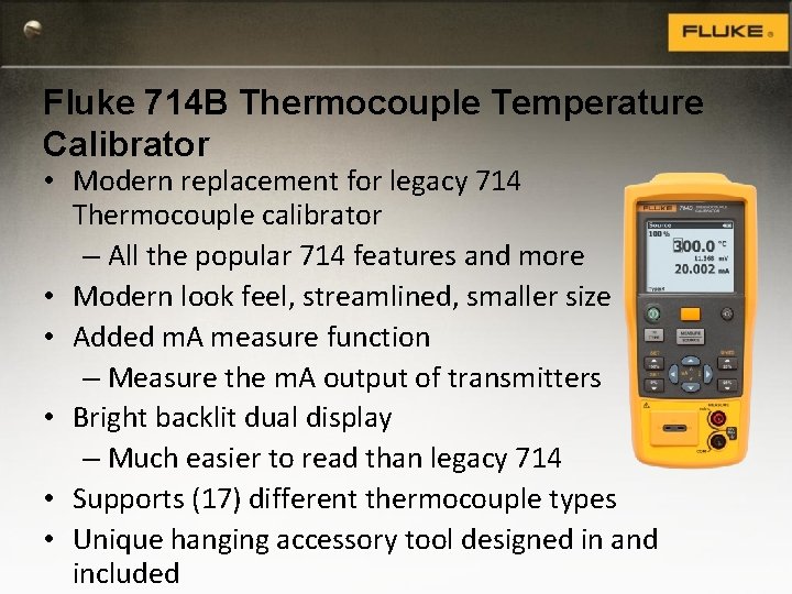 New Fluke 712 B and 714 B Temperature