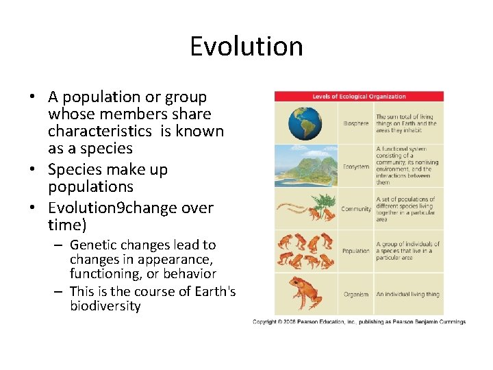 Chapter 3 Evolution Biodiversity and Population Ecology Evolution