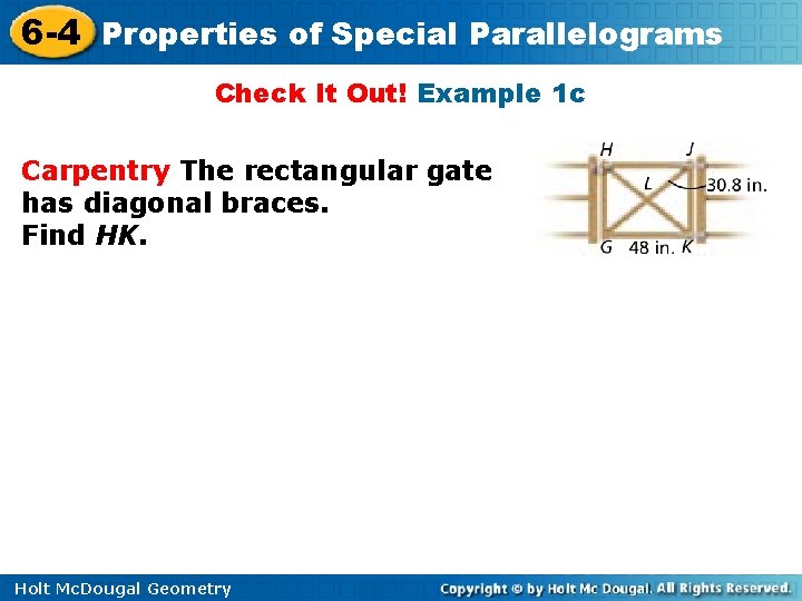 6 4 Properties of Special Parallelograms Objectives Prove