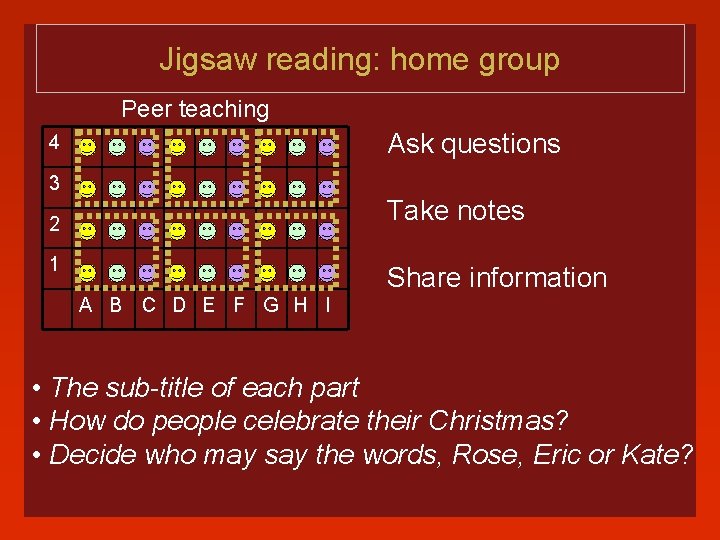 Unit 9 Time to Celebrate Jigsaw Reading Teaching
