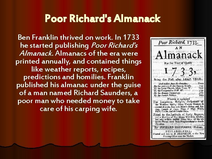 Benjamin Franklin Benjamin Franklin was born in Boston