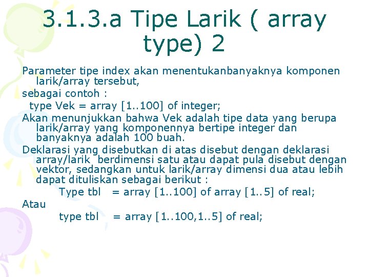 BAB III KONSEP TIPE DATA 3 1 Konsep