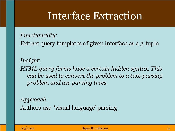 Toward Large Scale Integration Building a Meta Querier