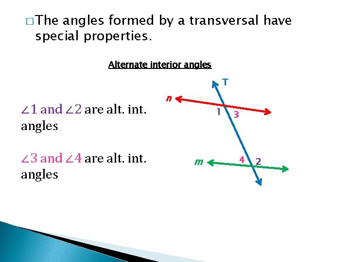 Bell Ringer 3 1 Properties of Parallel Lines