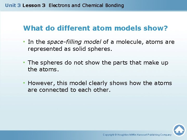 Unit 3 Lesson 3 Electrons and Chemical Bonding