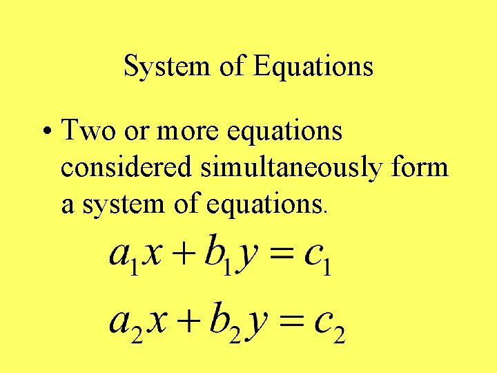 Intermediate Algebra Chapter 4 Systems of Linear Equations