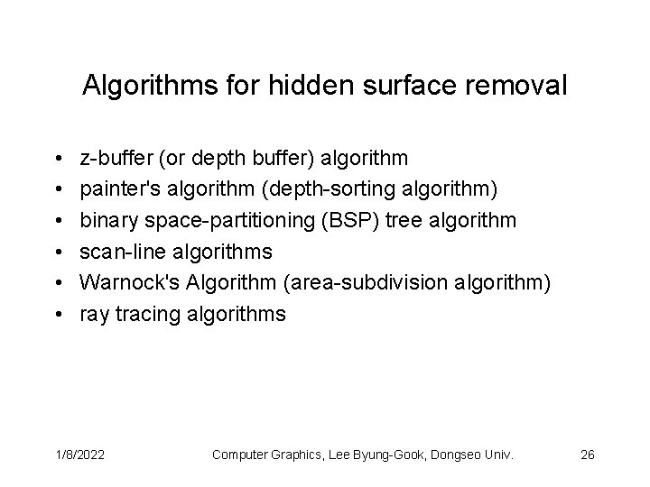 Computer Graphics 6 Lee ByungGook 182022 Computer Graphics