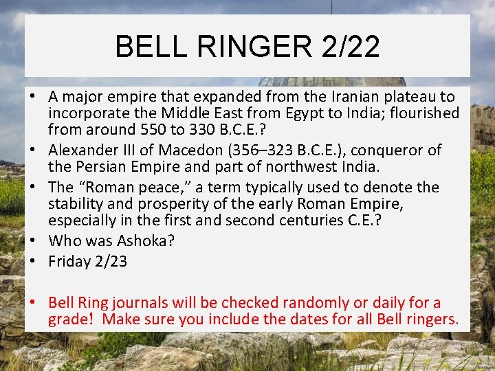 BELL RINGER 214 What was Greek fire Where