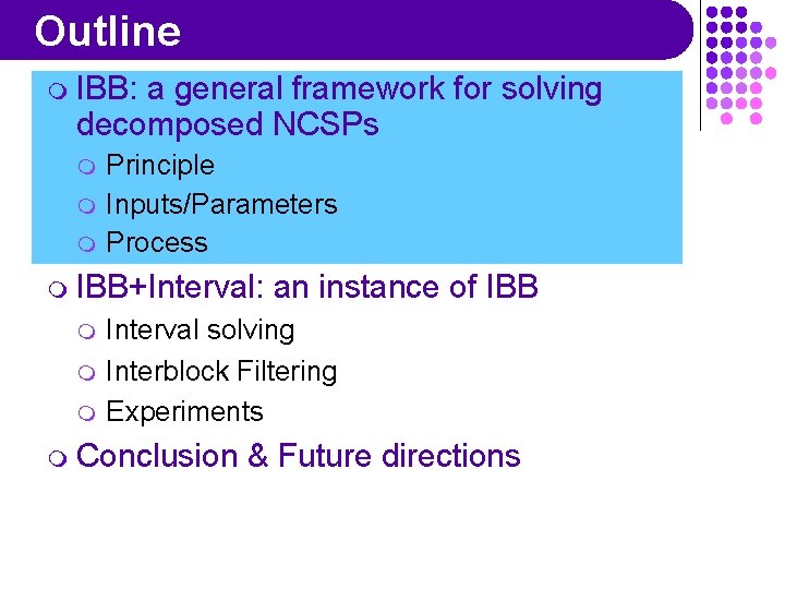 Inter Block Backtracking Exploiting Structure in Numerical CSPs