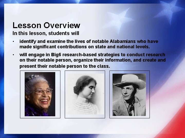 A Place in History Famous Alabamians TechnologyInfused Lesson