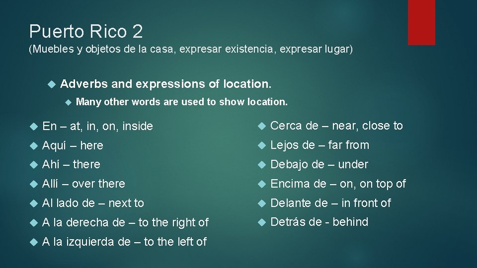 Puerto Rico 2 MUEBLES Y OBJETOS DE LA