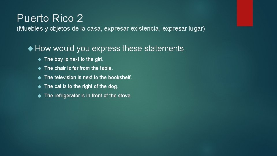 Puerto Rico 2 MUEBLES Y OBJETOS DE LA