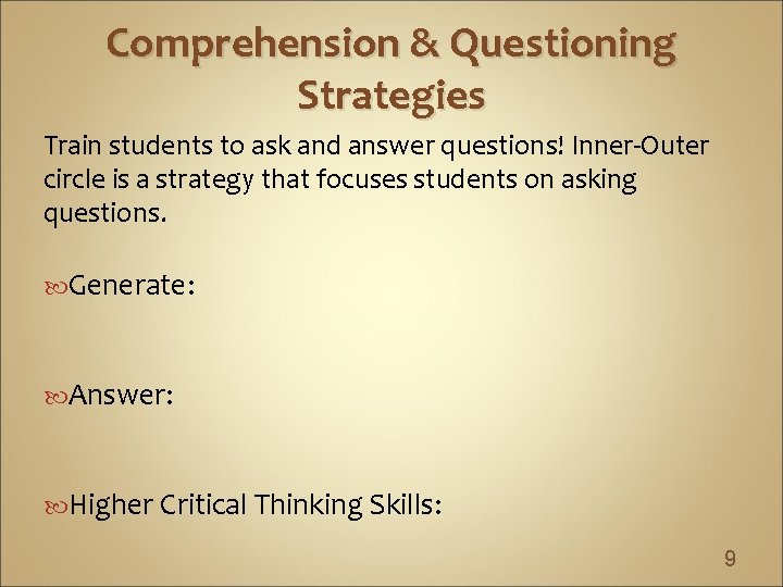 Increasing Interdisciplinary Reading and Writing Skills Presentation Brain