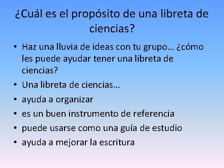 Cmo crear una libreta de ciencias Una hoja